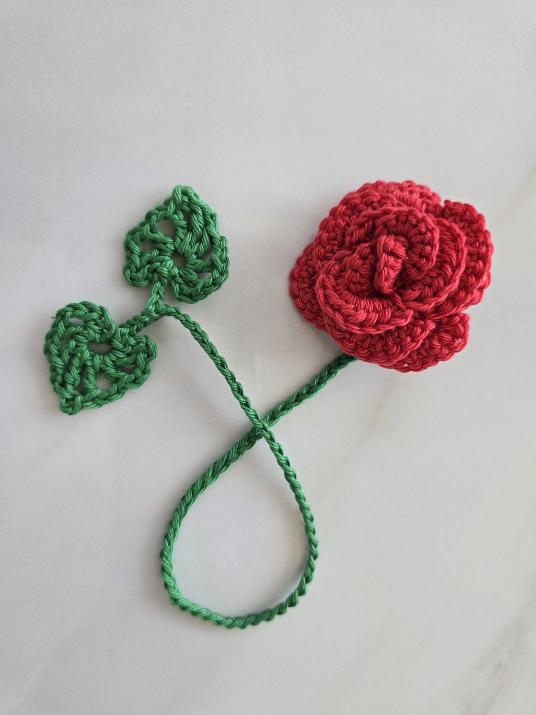 Stunning Crochet Rose Bookmark - Etsy