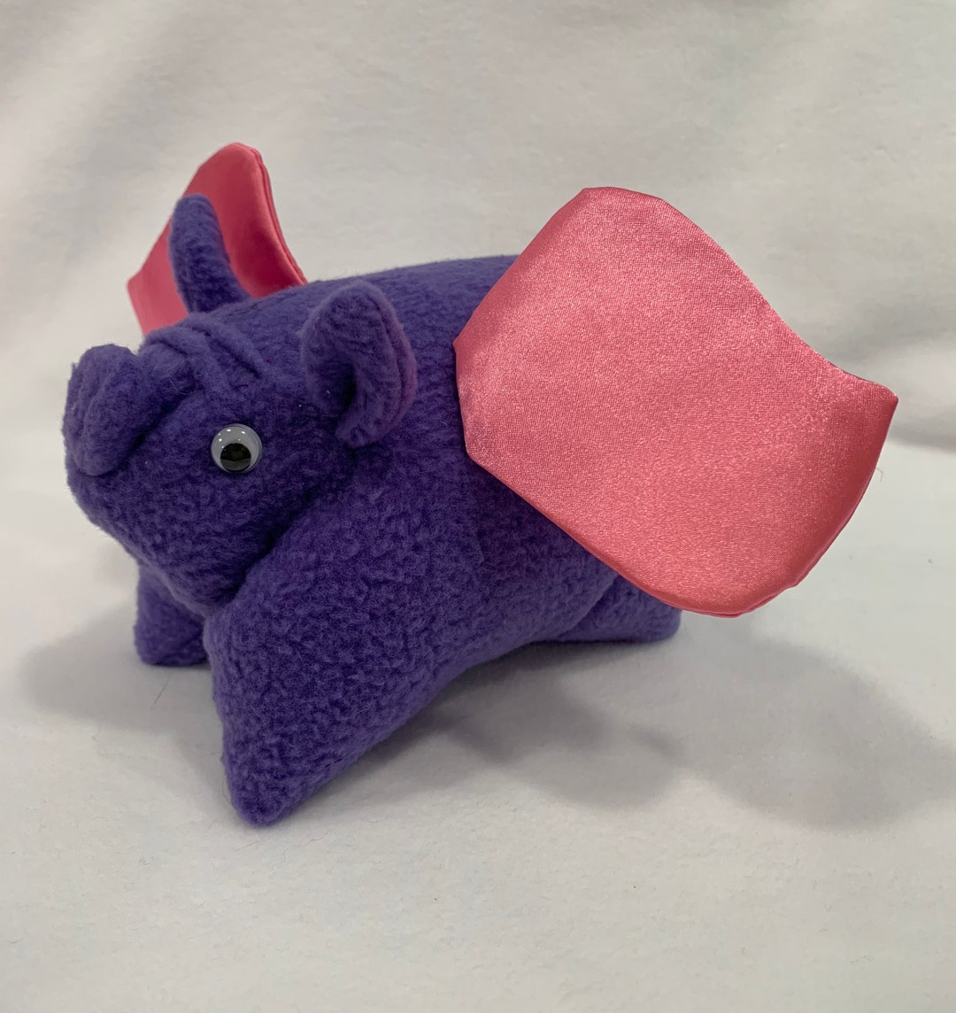 When Pigs Fly Plush Fleece Pig With Satin Pink Wings One - Etsy