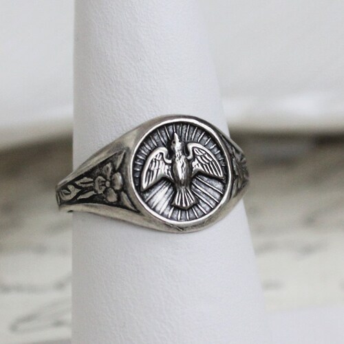 Bird Ring Sterling Silver Seagull Stacking Ring Nature | Etsy