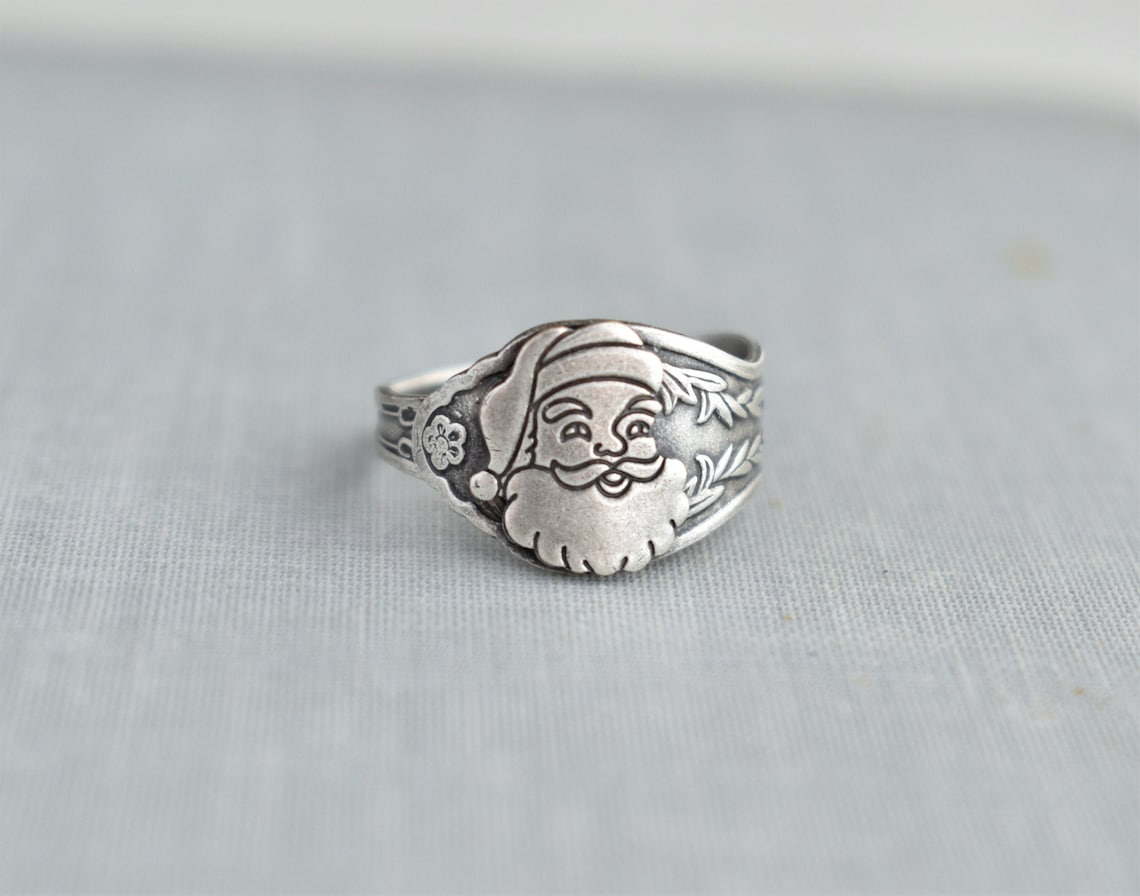 Santa Spoon Ring. Christmas Ring - Etsy