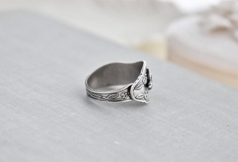 Hummingbird Spoon Ring. Floral Spoon Ring - Etsy