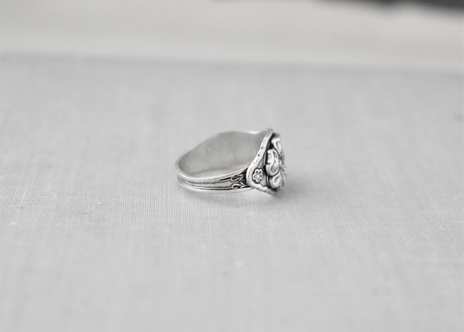 Flower Spoon Ring - Etsy