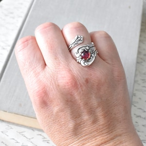 Amethyst Spoon Ring. (the ORIGINAL) 22 Opal/gemstone Options - Etsy