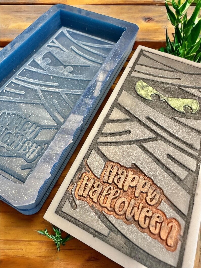 Happy Halloween Mummy Silicone Mold: Wax Melts, Snap Bars, Crafts ...