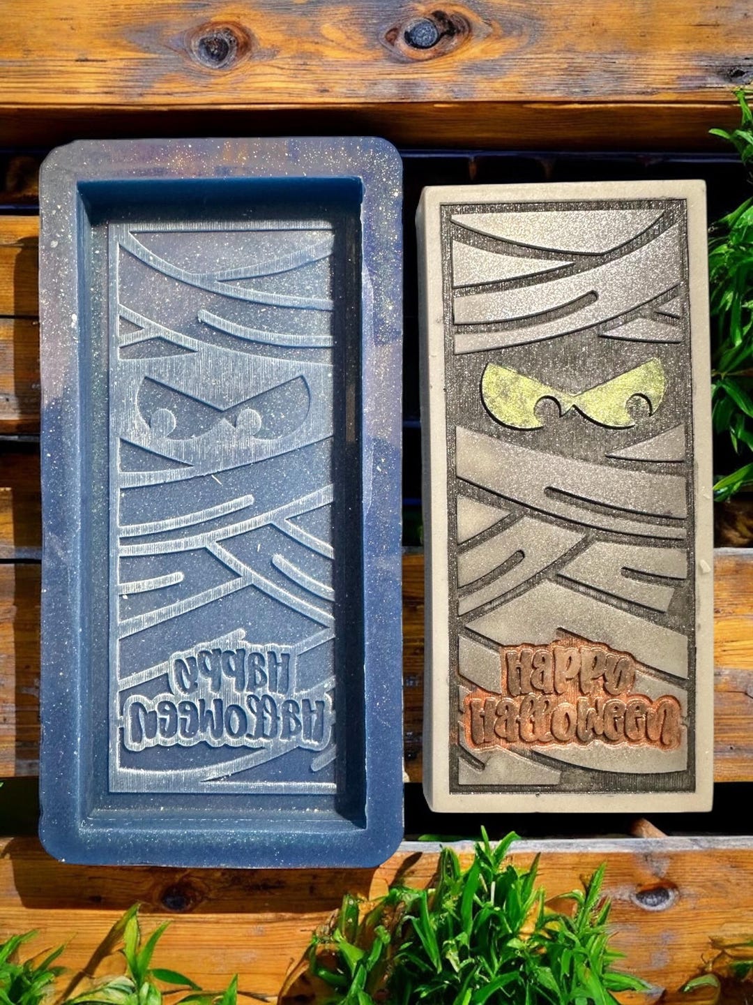 Happy Halloween Mummy Silicone Mold: Wax Melts, Snap Bars, Crafts ...