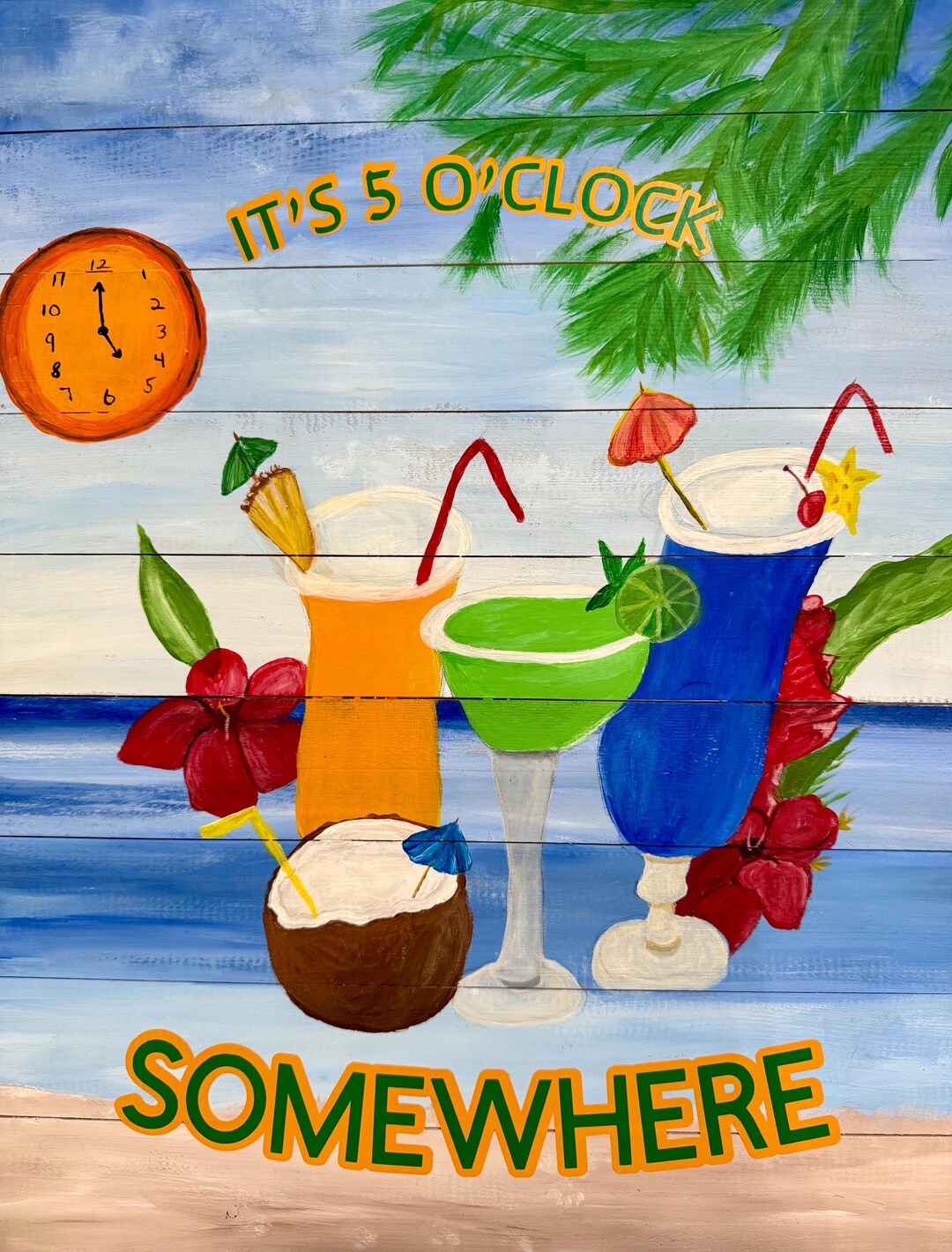 Its 5 Oclock Somewhere Sign - Etsy