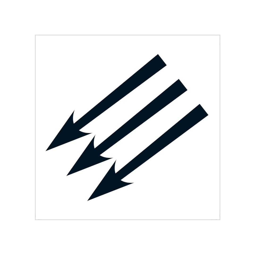 Three Arrows Anti-fascist Symbol Sticker | Transparent Outdoor Sticker ...