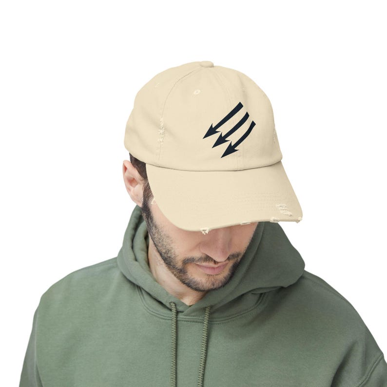 Three Arrows Anti-fascist Symbol Distressed Cap | Several Colors ...