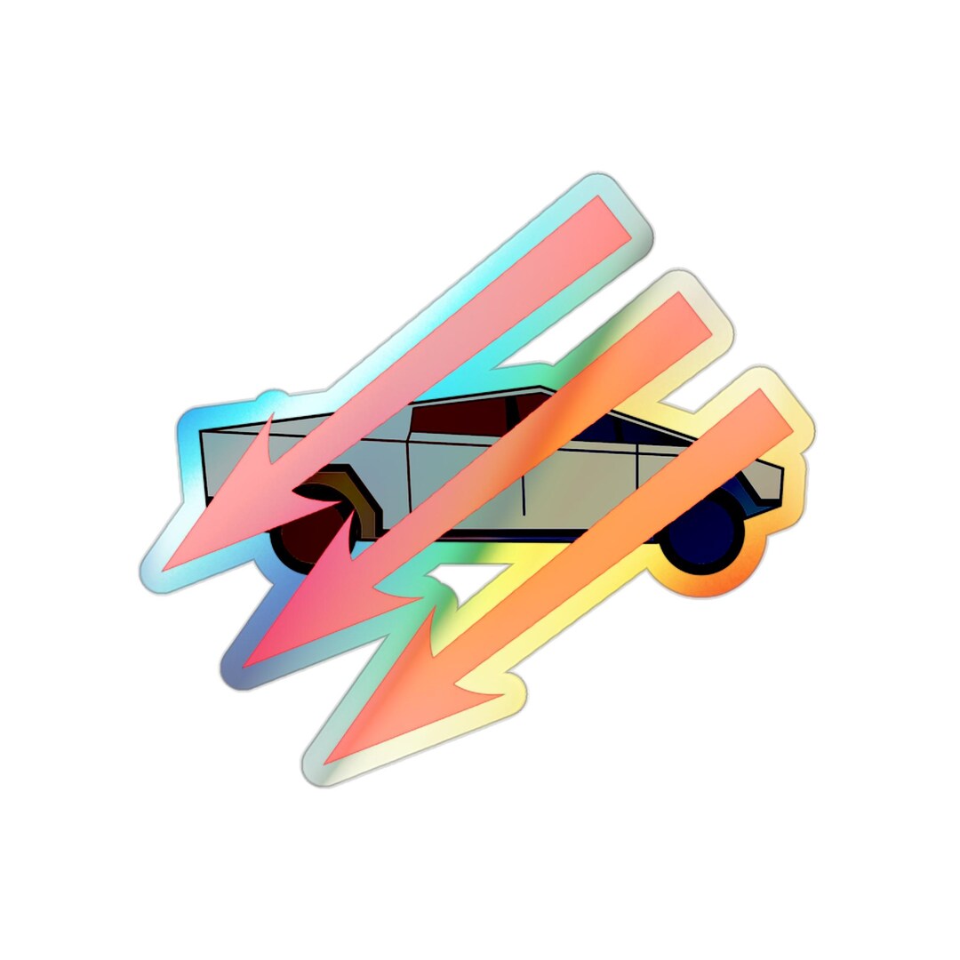 Three Arrows Over Cybertruck Anti-fascist Holographic Die-cut Sticker ...