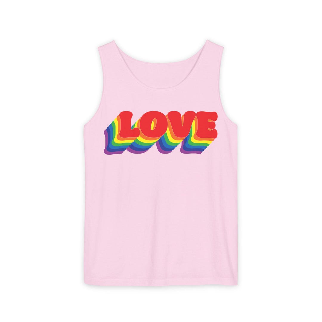 Love Rainbow Tank Top LGBTQ+ Pride Sleeveless Shirt | Pick Your Color ...