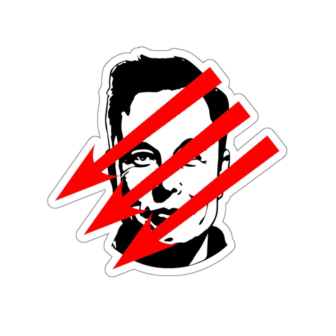 Three Arrows Over Elon Musk Anti-fascist Symbol Die-cut Sticker - Etsy