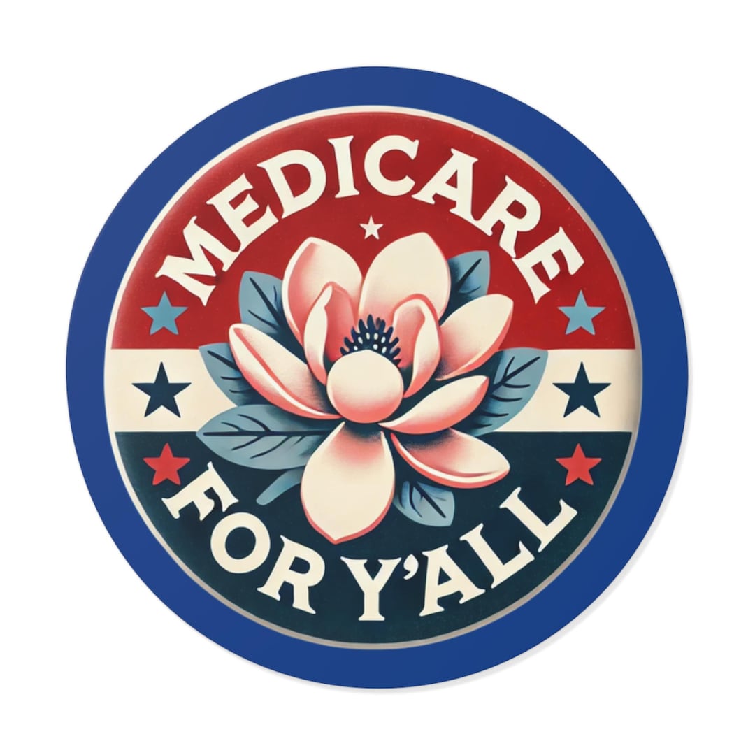 Medicare for Y'all | Round Vinyl Sticker - Etsy