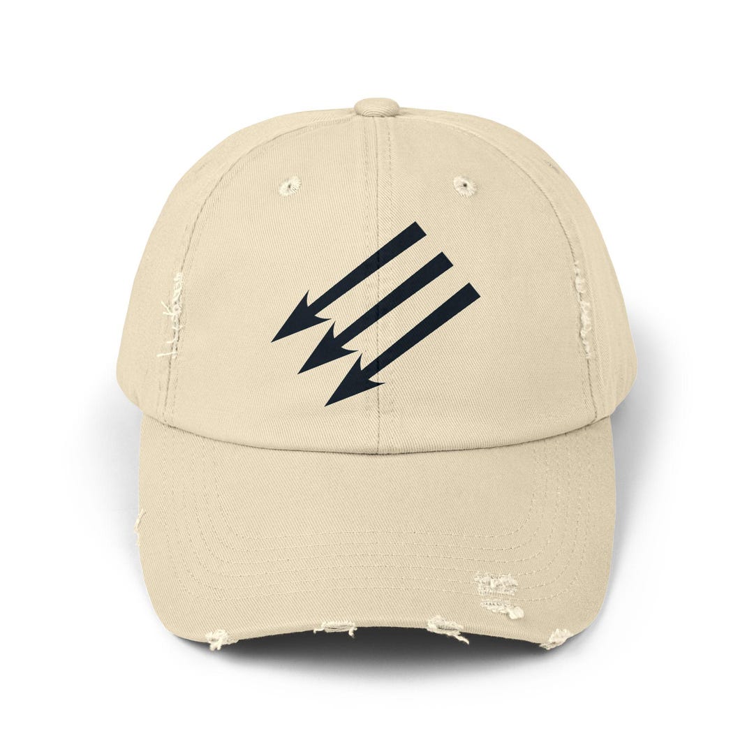 Three Arrows Anti-fascist Symbol Distressed Cap | Several Colors ...