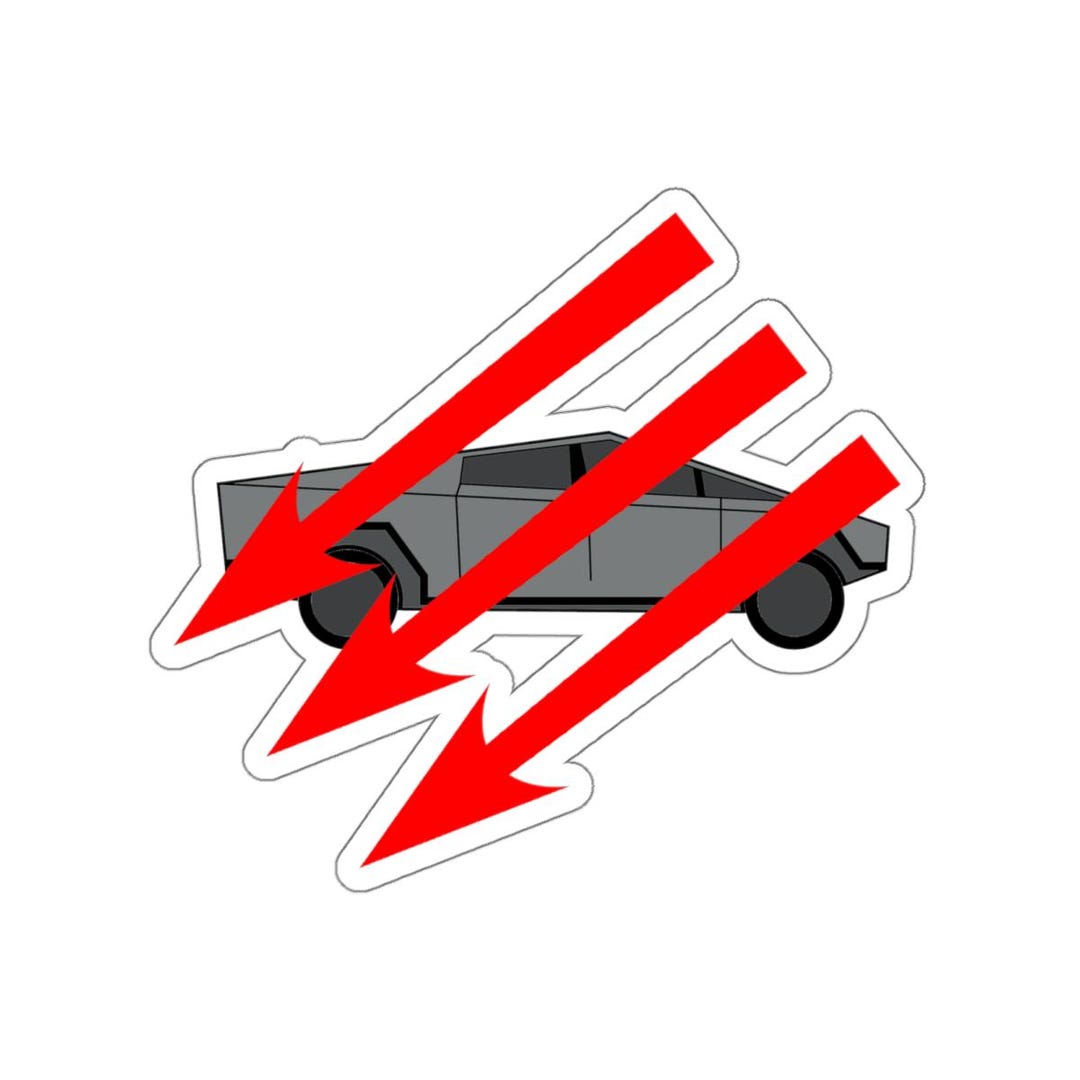 Three Arrows Over Cybertruck Anti-fascist Symbol Die-cut Sticker - Etsy