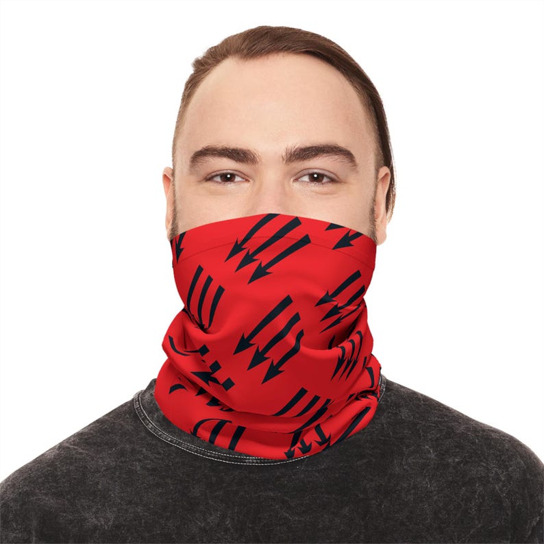 Three Arrows Anti-fascist Symbol Lightweight Neck Gaiter | Red - Etsy