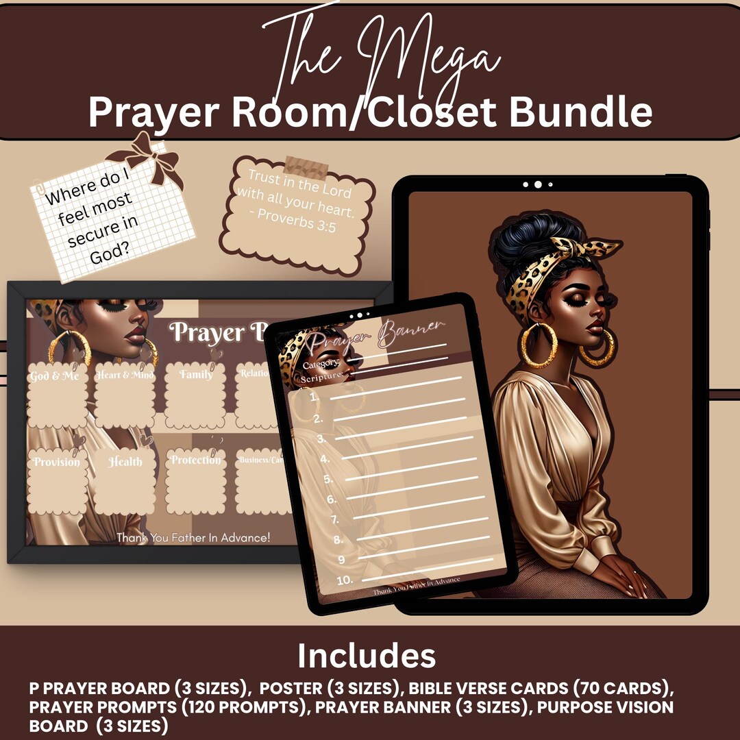 2026 Mega Prayer Room Board Bundle, Bible Verse Study Prompts Banners ...