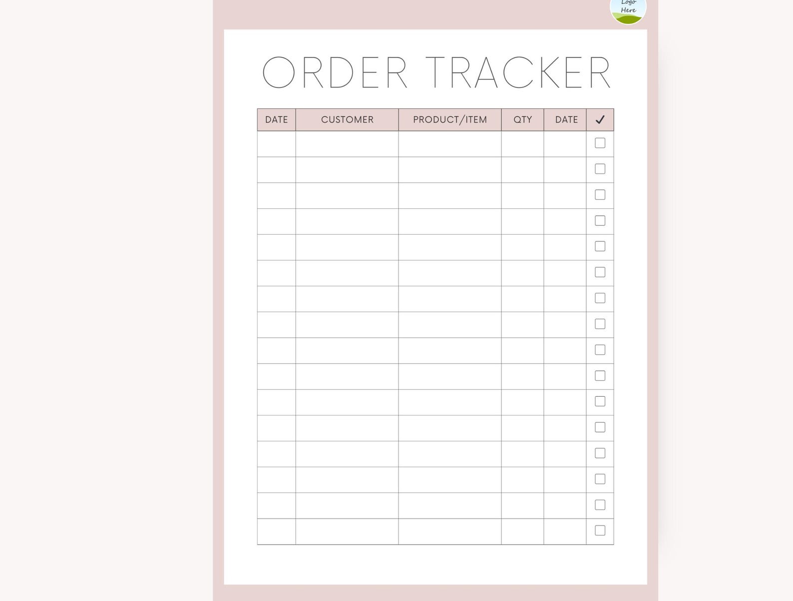 Business Operation Template, Custom Order Form, Order Form, Business ...