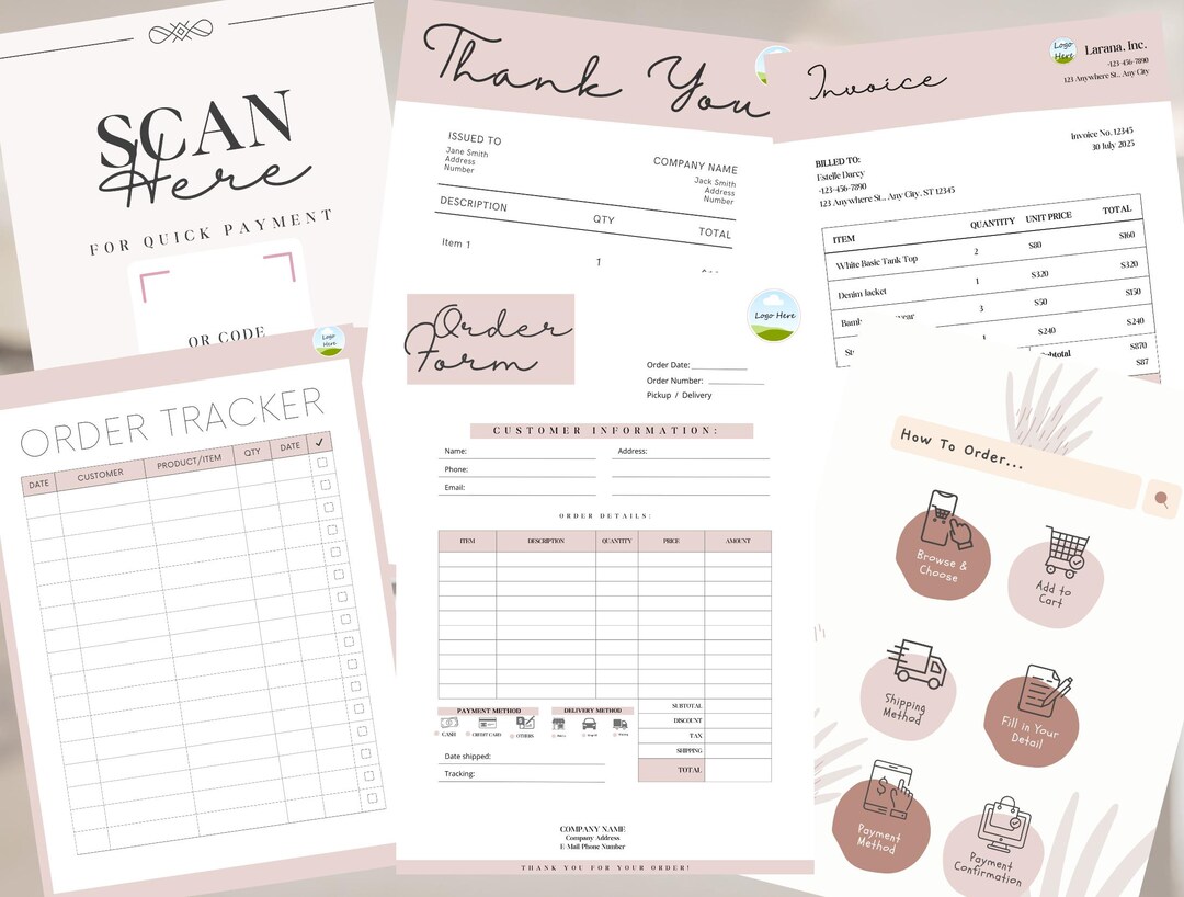 Business Operation Template, Custom Order Form, Order Form, Business ...