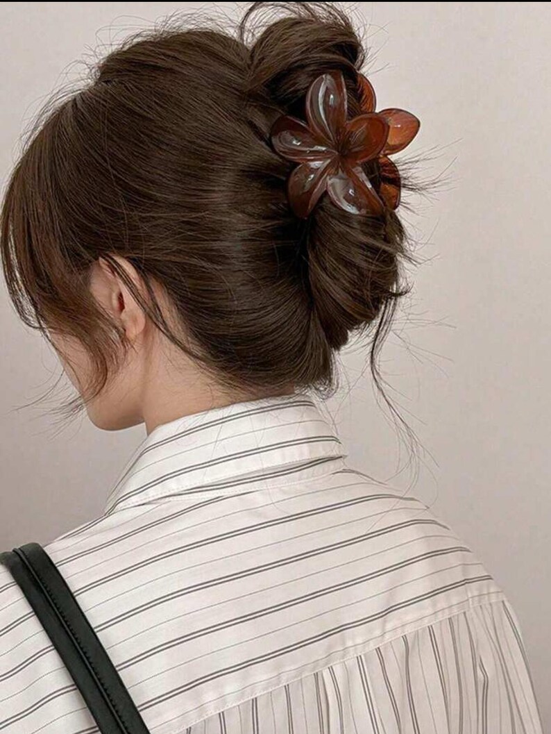 Amber Flower Hair Claw Clip -floral Hair Accessory for Women - Etsy