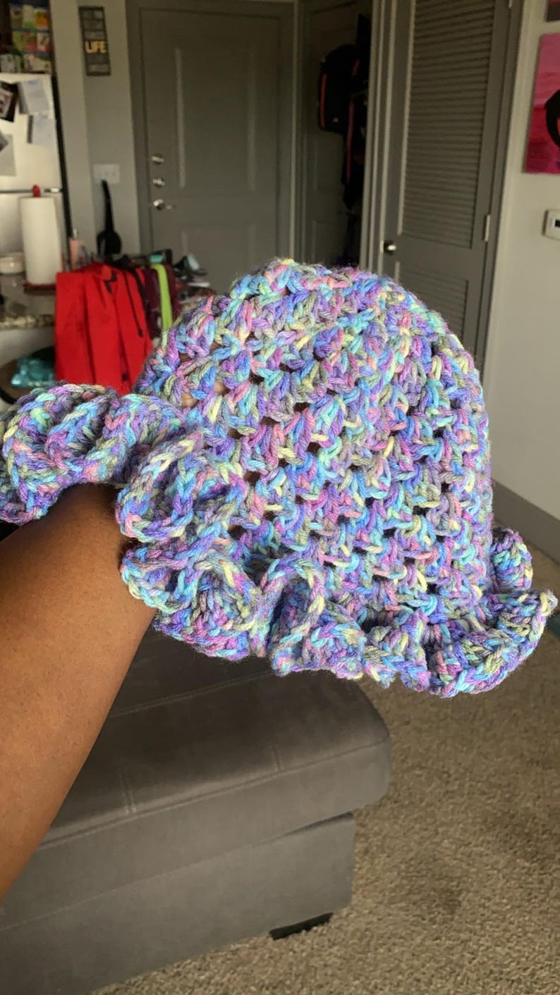 Crochet Ruffle Hat - Etsy
