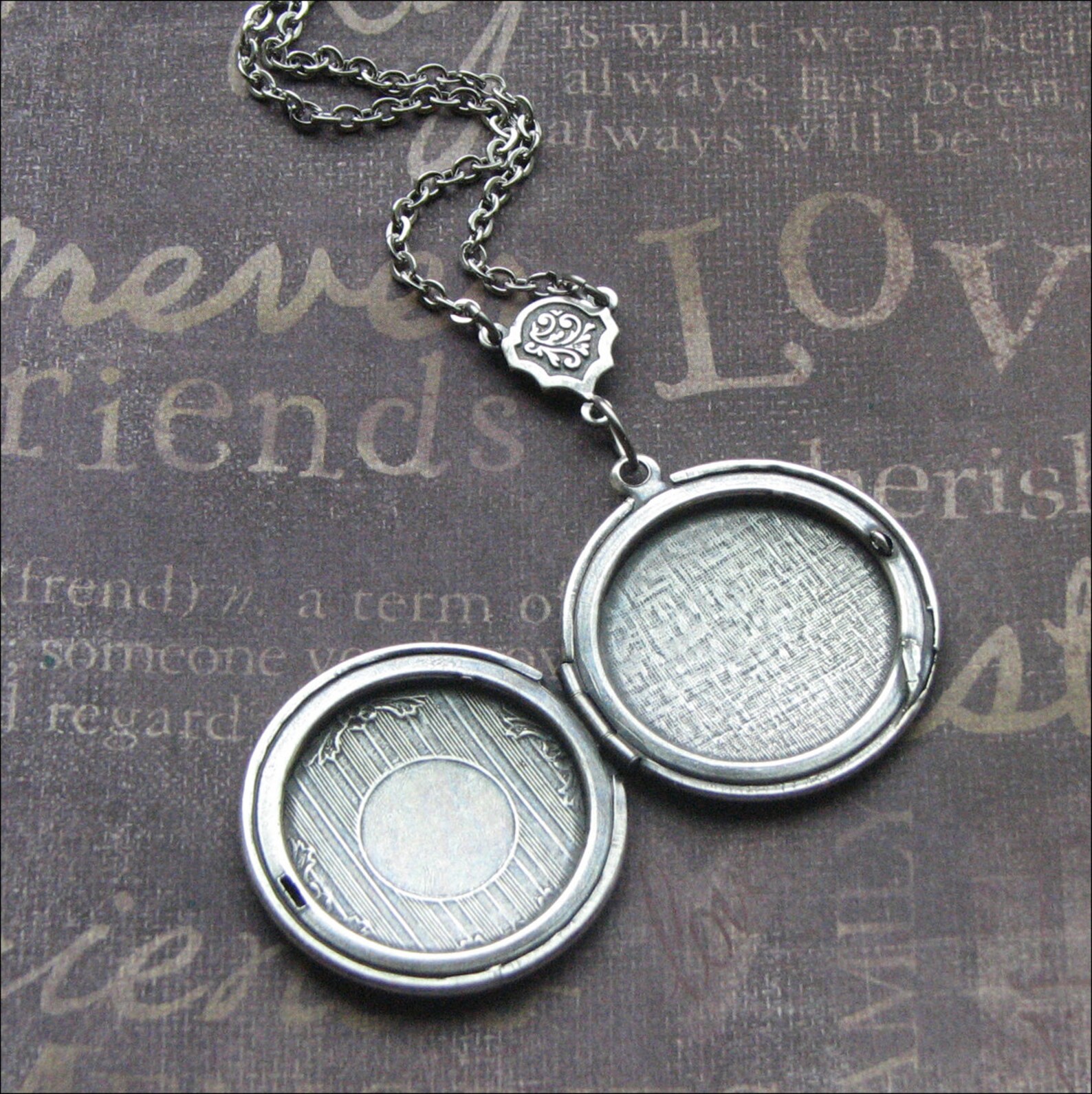 Compass Locket Necklace Silver Compass Jewelry Photo Picture | Etsy