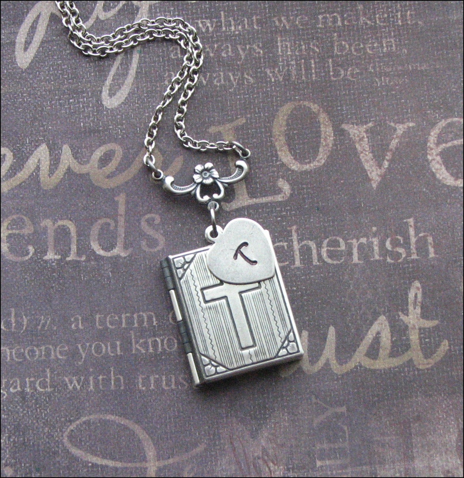 Initial Locket Necklace Confirmation Locket Personalized | Etsy