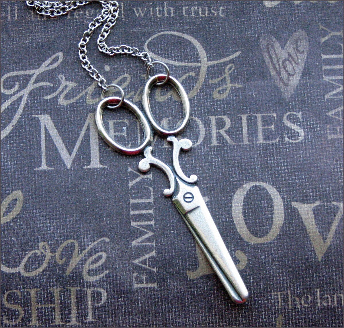 Scissors Necklace Hair Stylist Gift Silver Scissors Pendant - Etsy