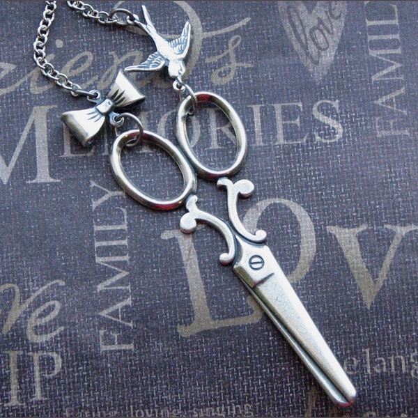 Scissor Necklace - Etsy
