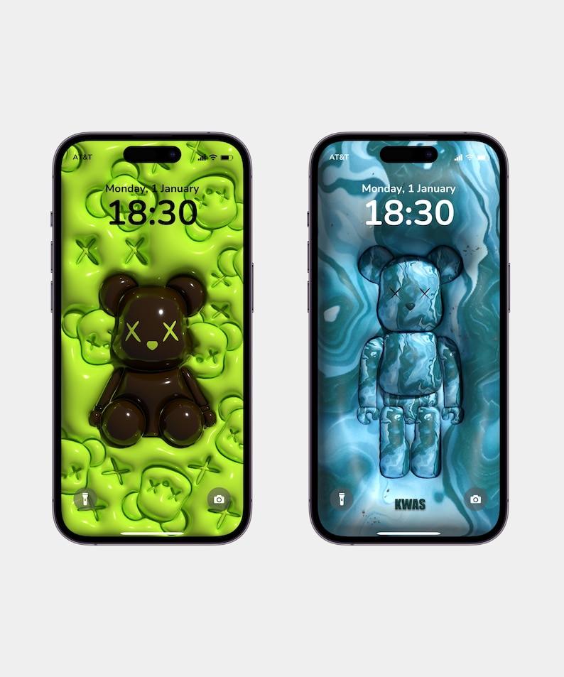 6 X 3D KAWS iPhone Wallpaper Dreamer Bundle Pack, 3D Ios Wallpaper, 4K ...