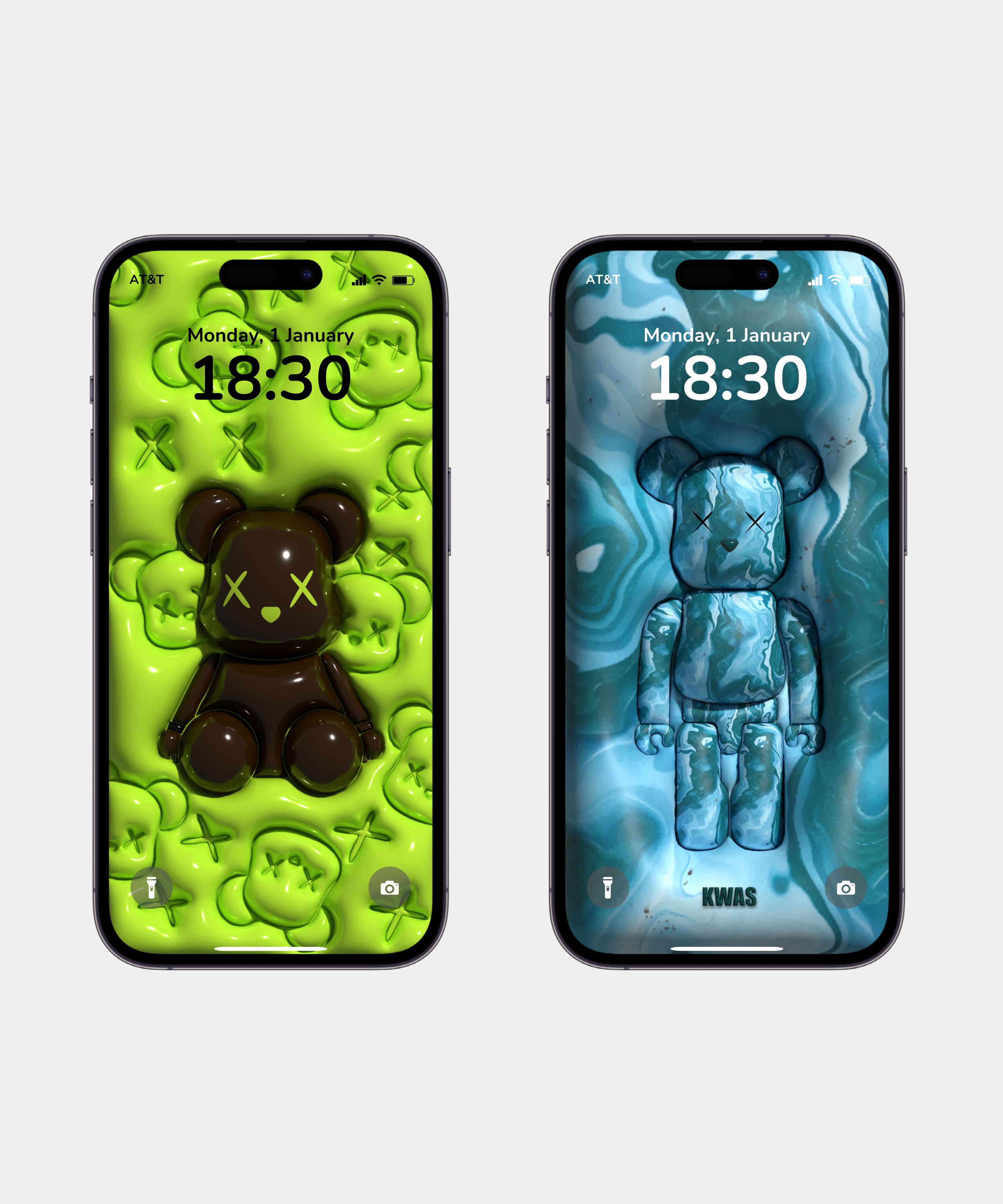 6 X 3D KAWS iPhone Wallpaper Dreamer Bundle Pack, 3D Ios Wallpaper, 4K ...