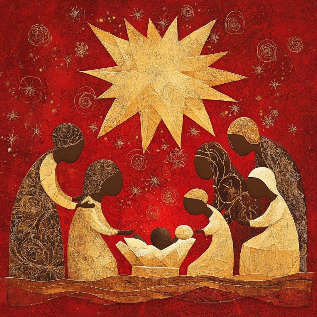 Digital Black Nativity Scene - Etsy