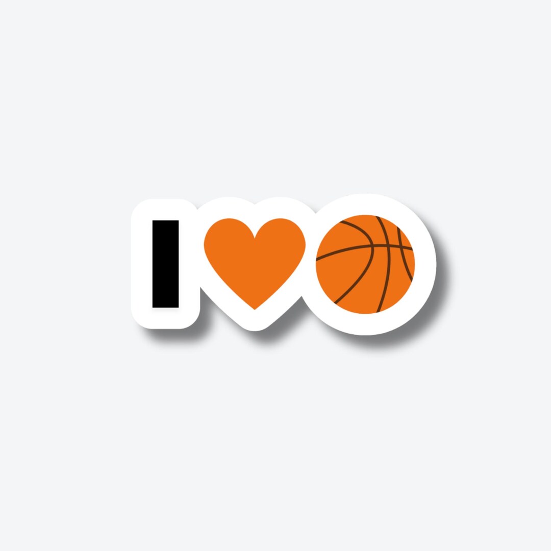 I Love Basketball Sticker, Bball Vinyl Sticker, Sports Stickers, Beast ...