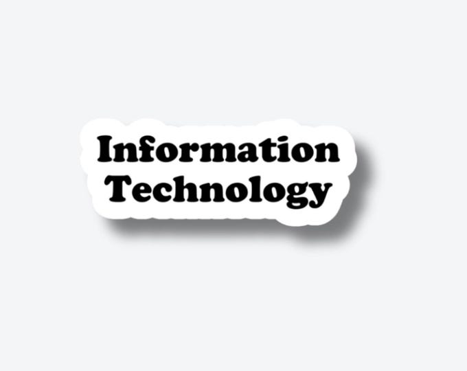 Information Technology Sticker, IT Sticker, IT Geek Sticker, Coding Sticker, Programmer Decal ...