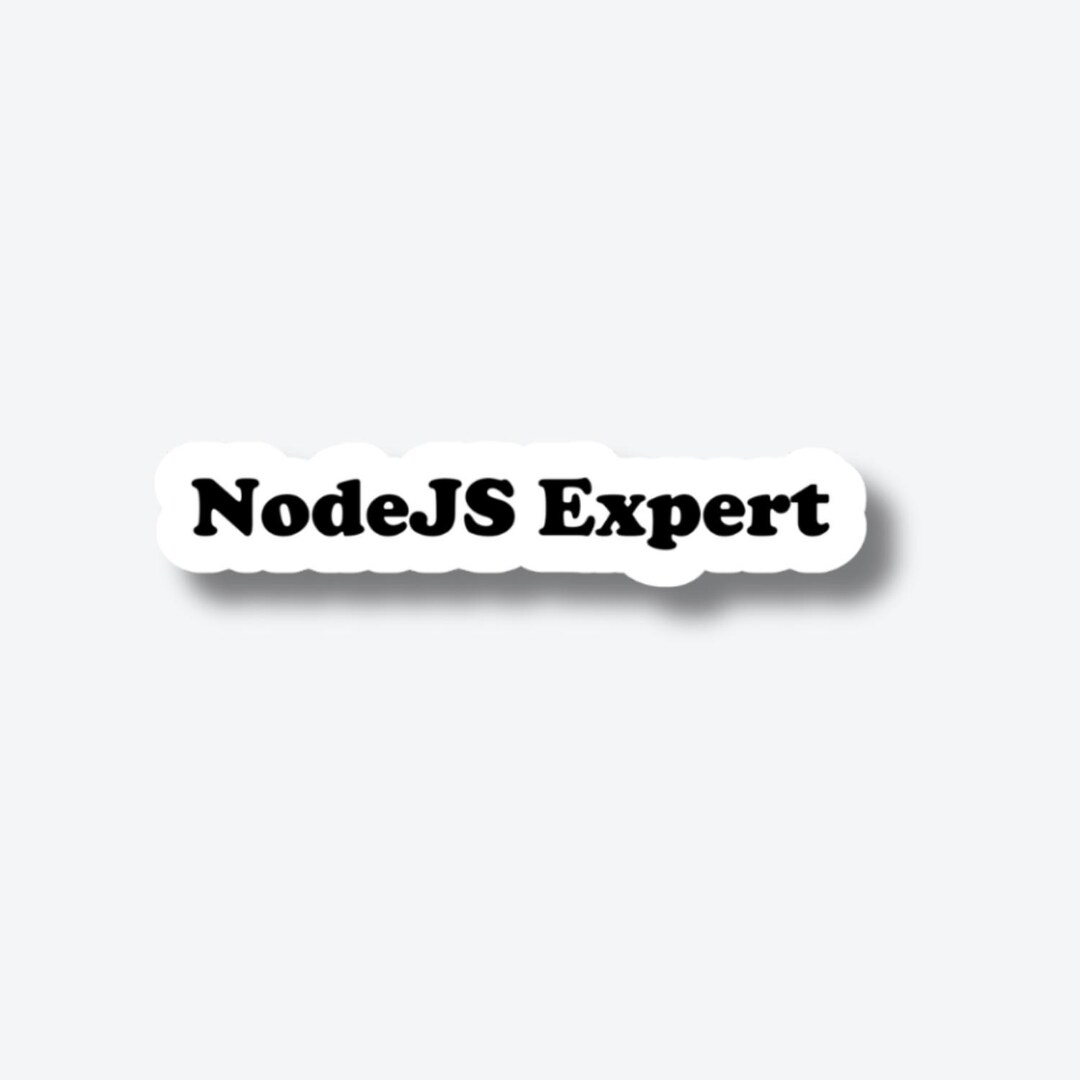 Nodejs Expert Sticker, Coding Sticker, Programmer Decal, Tech Gift for ...