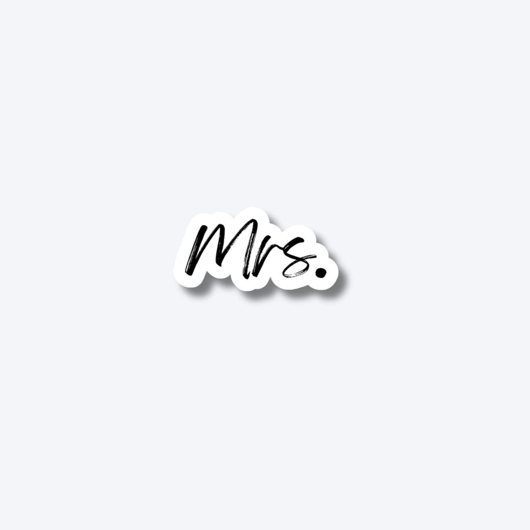 Mrs. Sticker, Wedding Sticker, Wedding Gift, Valentine's Sticker, Gift ...