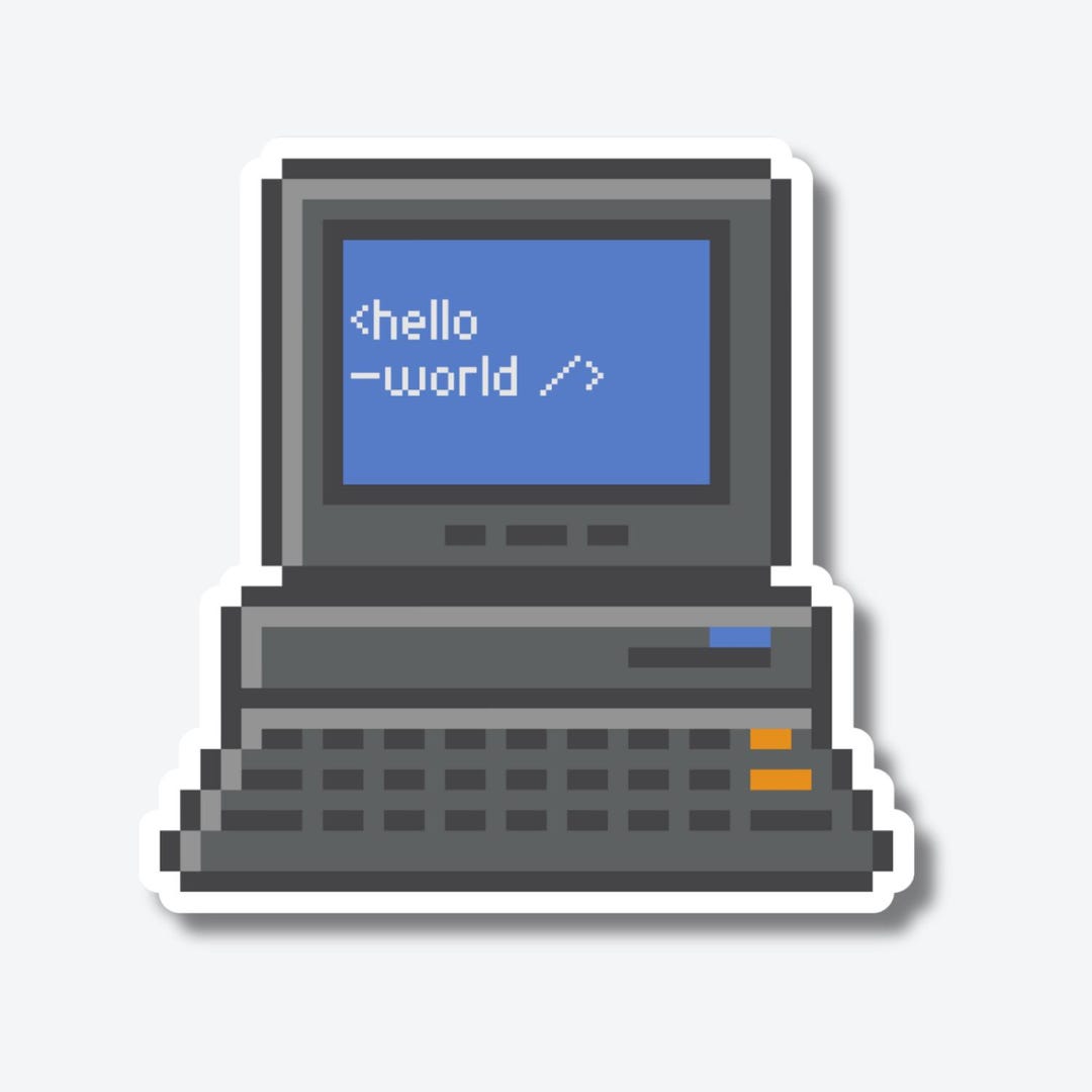 Hello World Sticker, Programmer Decal, Tech Gift for Him, Tech & Coding Sticker, Coding Sticker ...