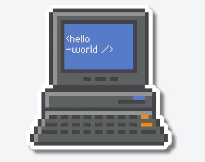Hello World Sticker, Programmer Decal, Tech Gift for Him, Tech & Coding ...