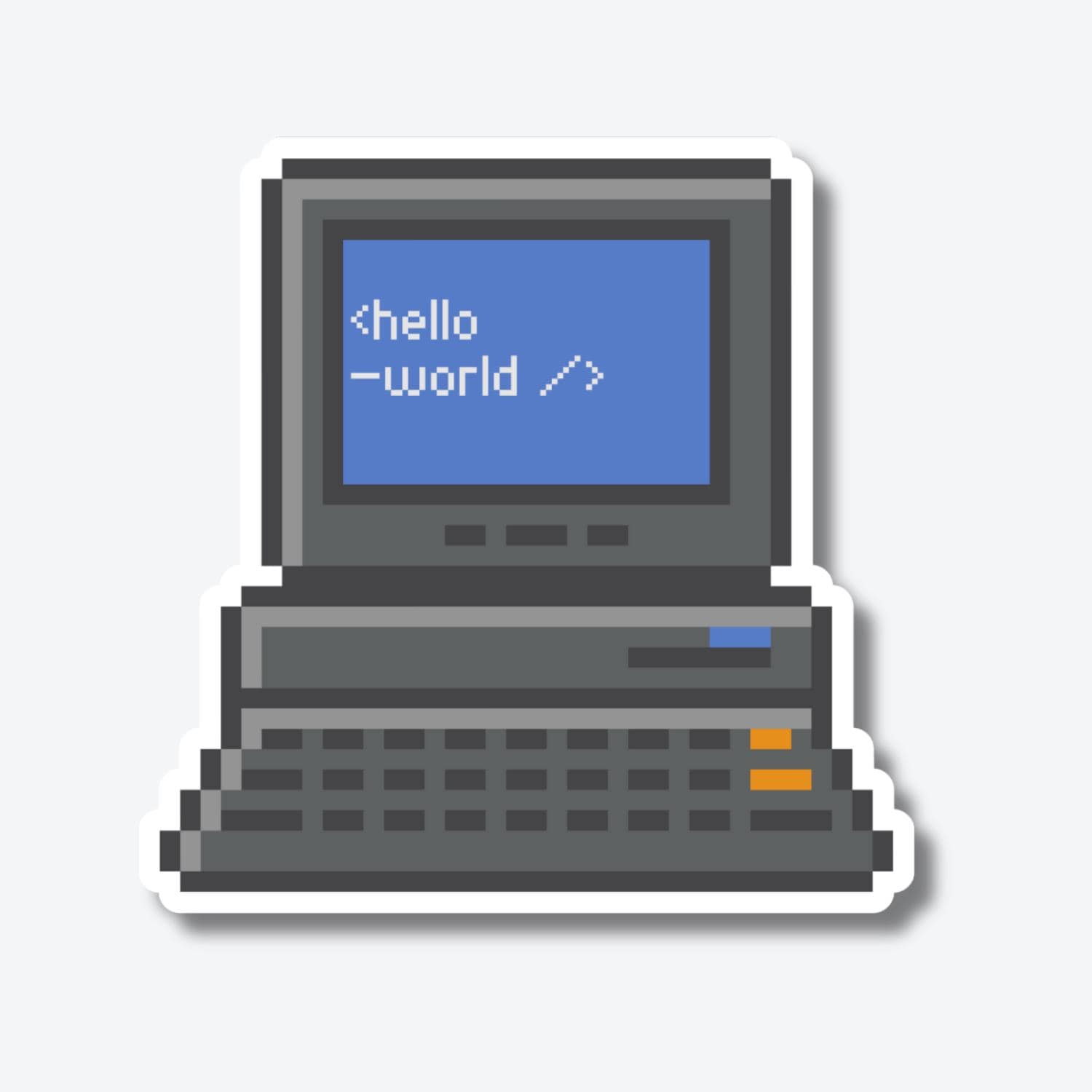 Hello World Sticker, Programmer Decal, Tech Gift for Him, Tech & Coding Sticker, Coding Sticker ...