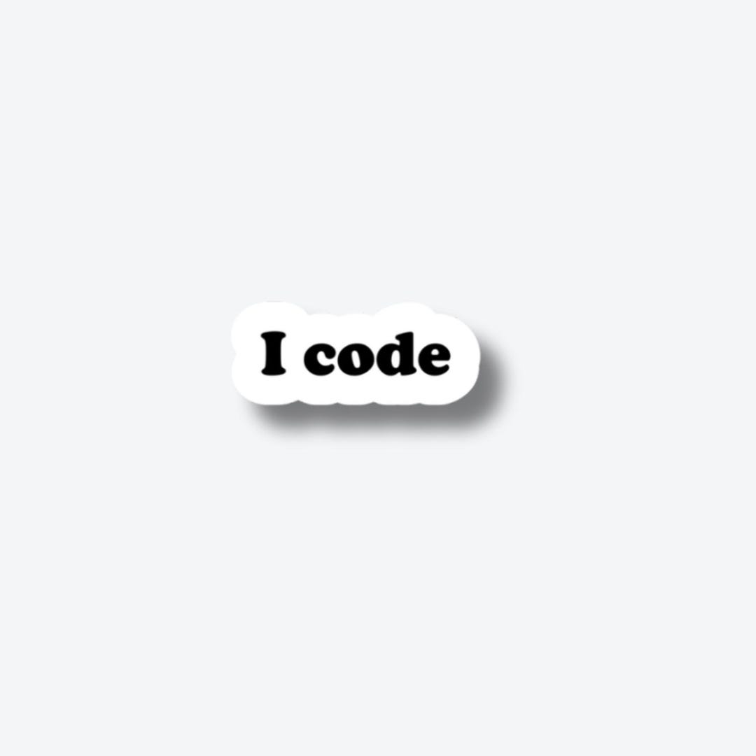 I Code Sticker, Coding Sticker, Programmer Decal, Tech Gift for Him, Programming Language ...