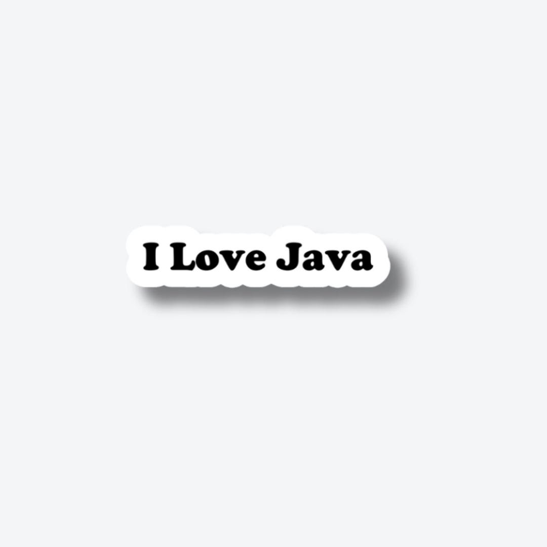 I Love Java Sticker, Coding Sticker, Programmer Decal, Tech Gift for Him, Programming Language ...