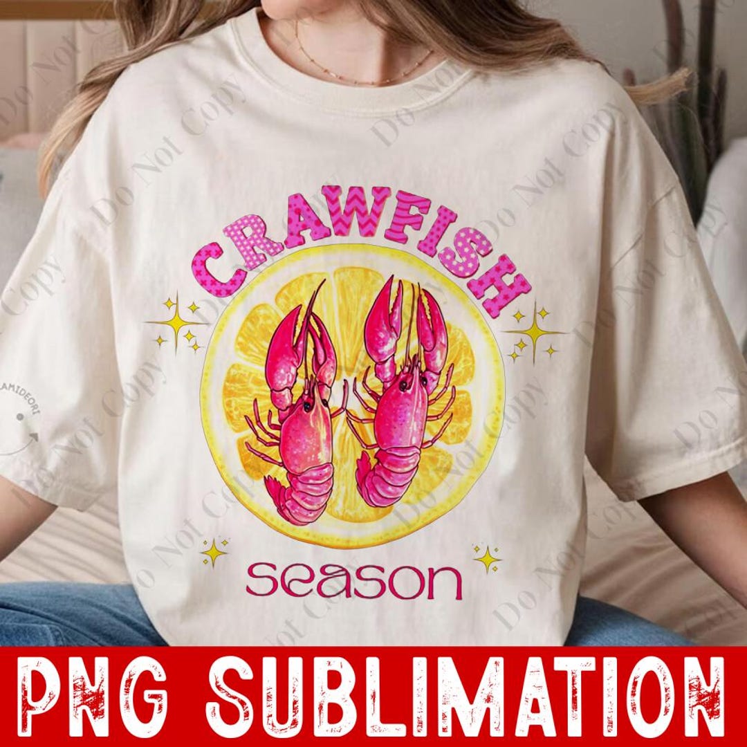 Pink Crawfish Season Png, Preppy Png, Crawfish Sublimation Design ...