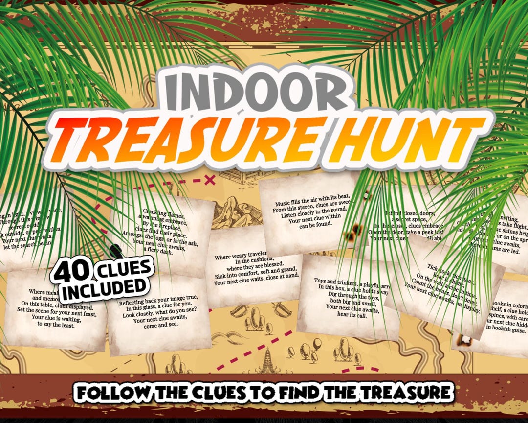 Indoor Treasure Hunt | Inside Treasure Hunt | Scavenger Hunt Indoor ...