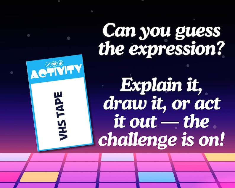 80s & 90s Nostalgia Activity Game Printable | Activity Party Game | 80s ...