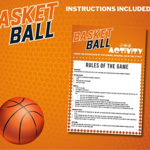 Basketball Activity Game Printable | Activity Party Game | Basketball ...