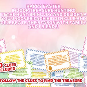 Easter Treasure Hunt Indoor | Easter Day Scavenger Hunt Indoor | Easter ...