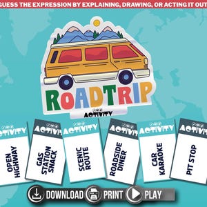 Road Trip Activity Game Printable | Activity Party Game | Road Trip ...
