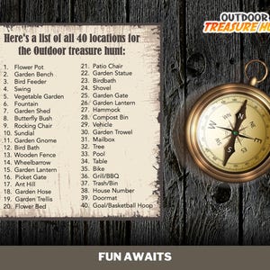 Outdoor Treasure Hunt | Outside Treasure Hunt | Scavenger Hunt Outdoor ...
