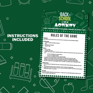 School Edition Activity Game Printable | Activity Party Game | School ...