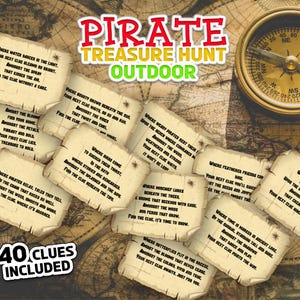 Pirate Treasure Hunt Outdoor | Pirate Scavenger Hunt Outdoor | Game for ...