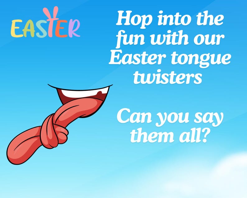 Easter Tongue Twisters Printable | Spring Fun Game | Family or Kids ...